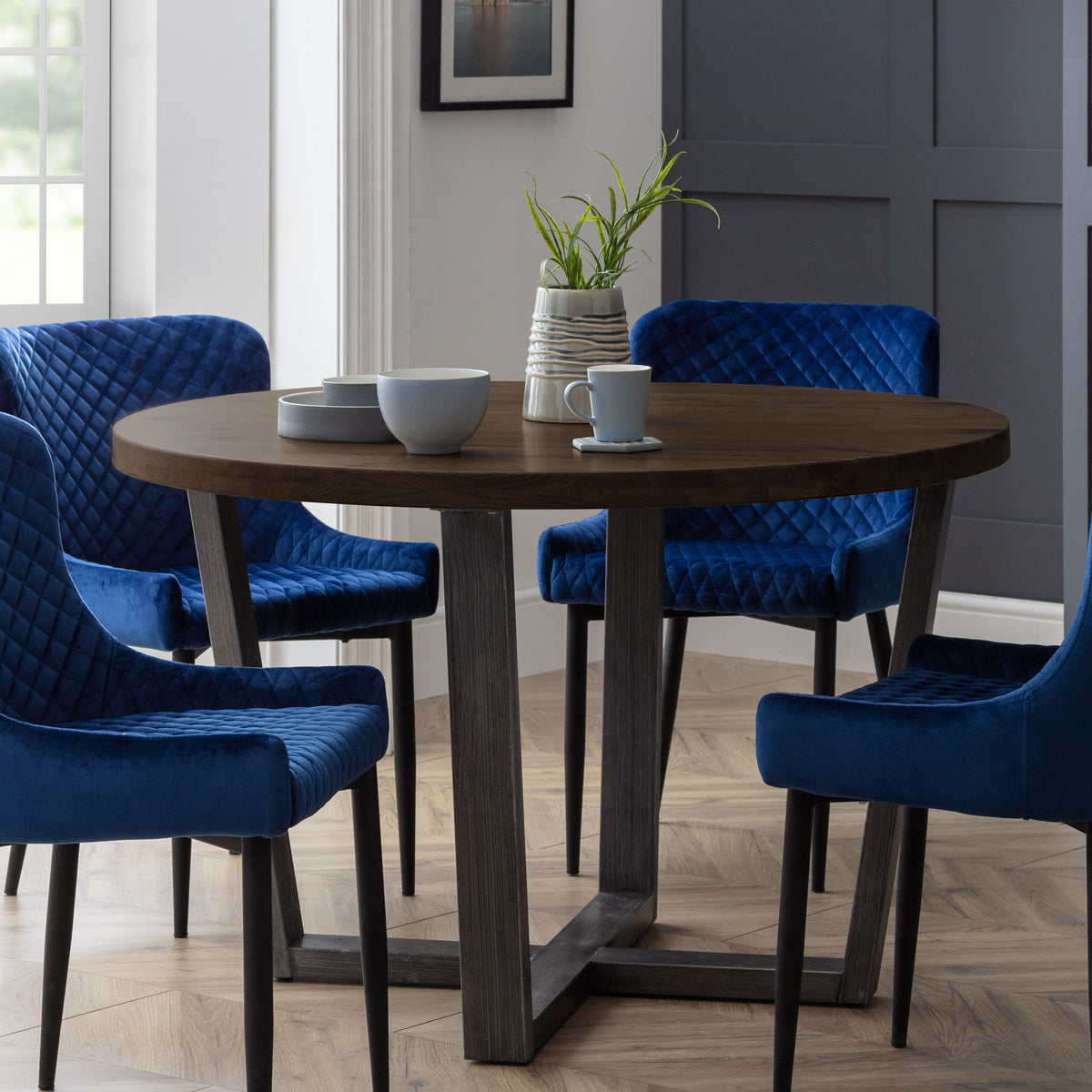 Brooklyn Round Table - Dark Oak - Your Home Furniture