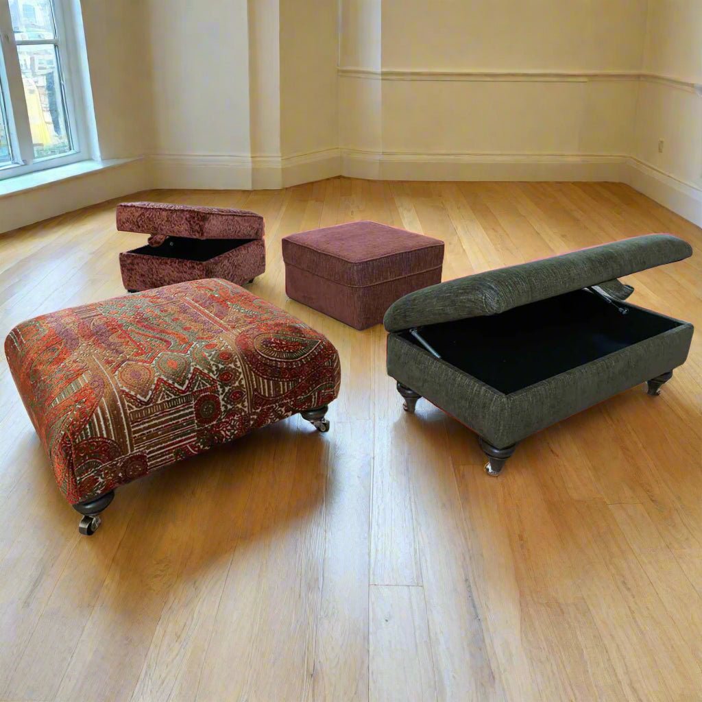 Darwin Foot Stools by Alstons - Your Home Furniture
