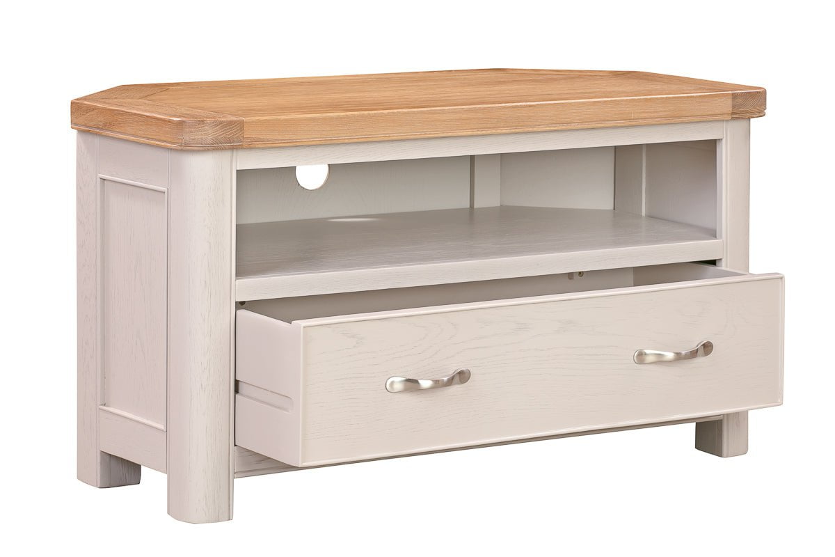 Chatterton Painted Corner TV Unit – Neat & Neutral