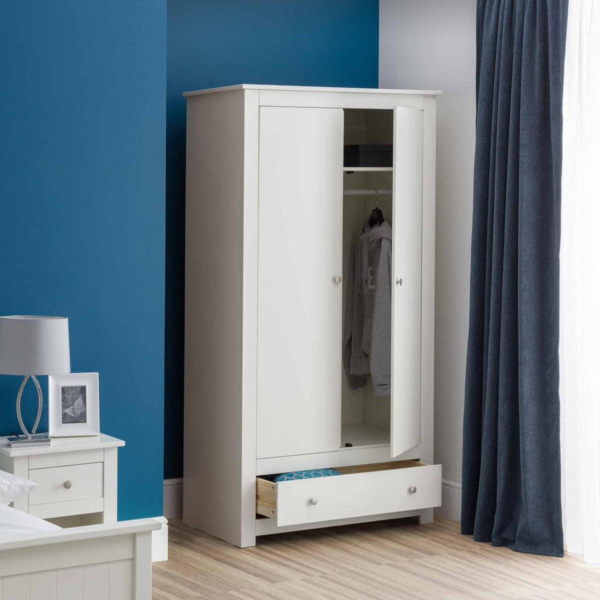 Radley Wardrobe - Surf White - Your Home Furniture